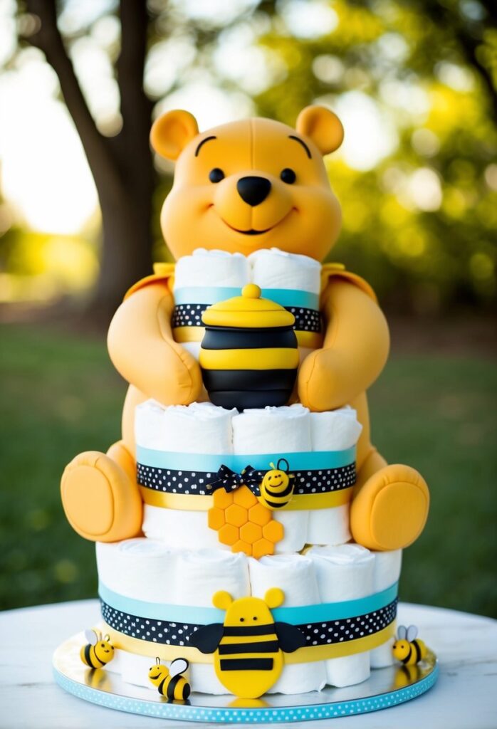 8 Winnie the Pooh Diaper Cake Ideas for Adorable Baby Showers