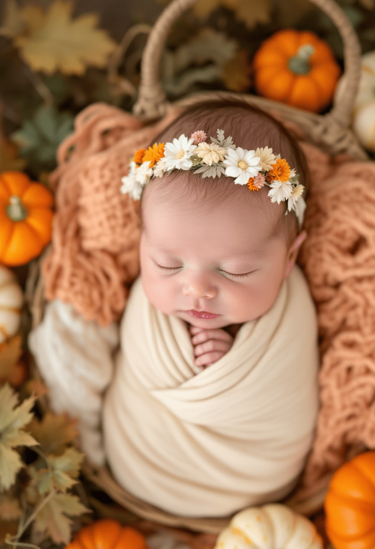 20 Adorable Fall-Themed Newborn Photography Ideas You’ll Totally Fall
