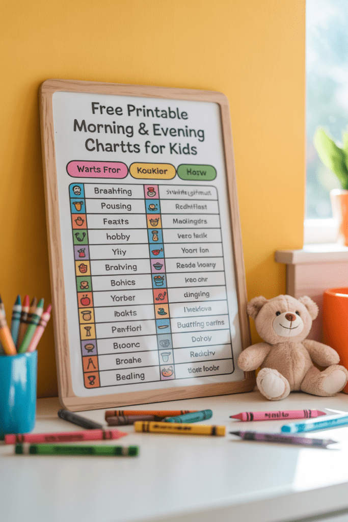Free Printable Morning & Evening Routine Charts for Kids